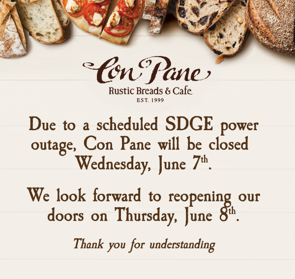 Menus - Con Pane Rustic Breads & Cafe